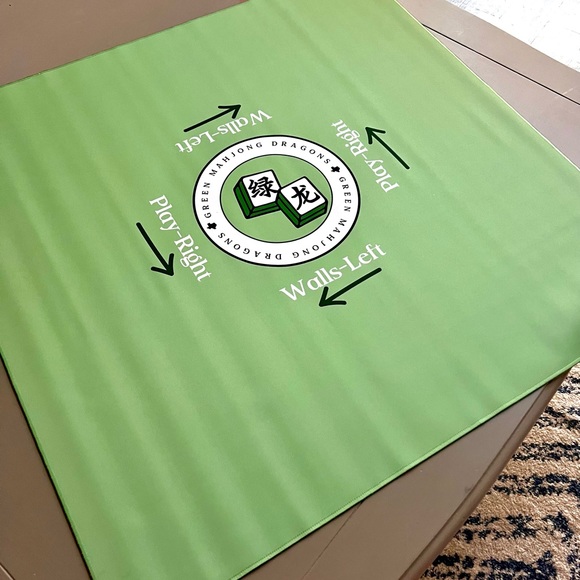 Green Mahjong Dragons | Games | Mahjong Playing Mats Neoprene Game Mat ...